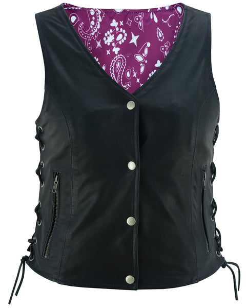 Miss Miles - Purple Paisley - Pro-Rider Leathers
